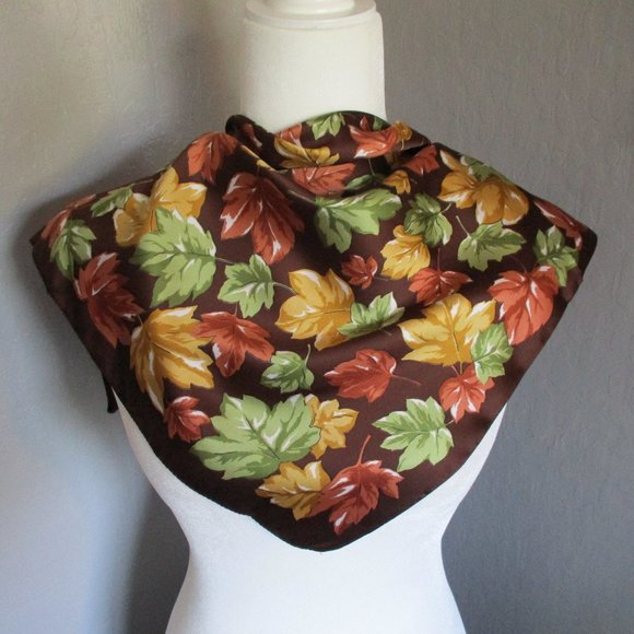 Vintage | Accessories | Fall Leaves Scarf | Poshmark
